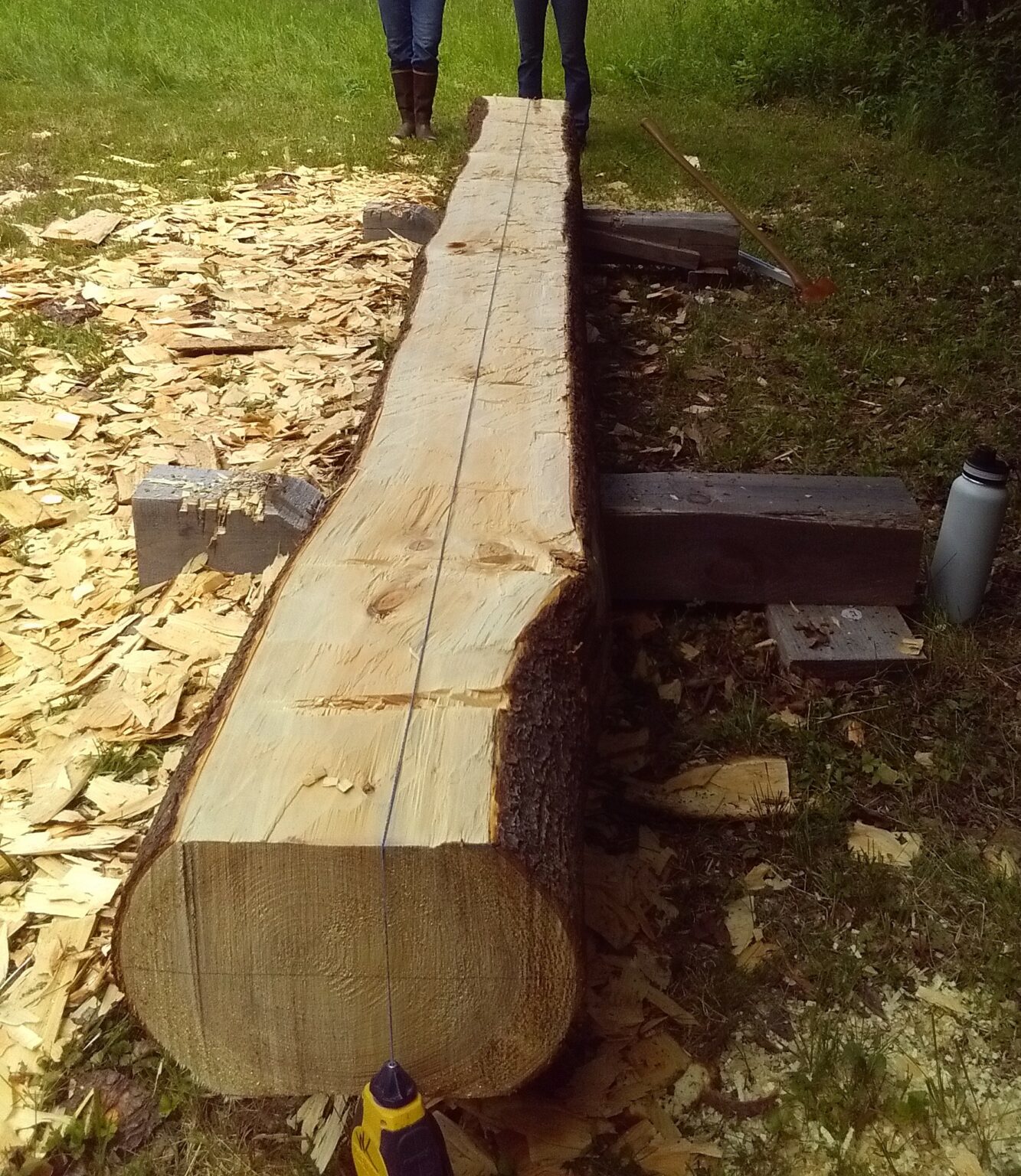 Lessons Learned Hand-Hewing a Timber - St. Dunstan's Academy